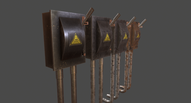 low poly electrical boxes 3D Model in Other 3DExport