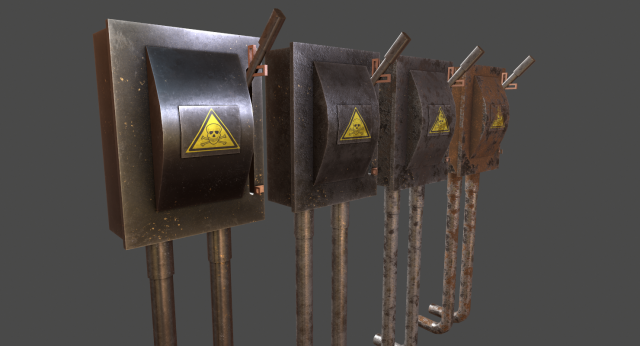 low poly electrical boxes 3D Model in Other 3DExport