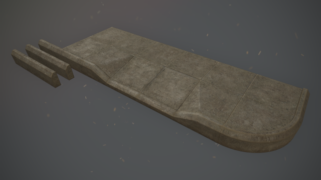 sidewalk set 2 modular low poly color options 3D Model in Cityscapes ...