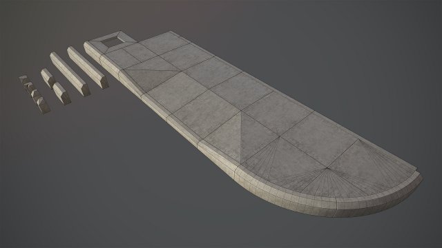 sidewalk - modular set 4 low poly 3D Model in Cityscapes 3DExport