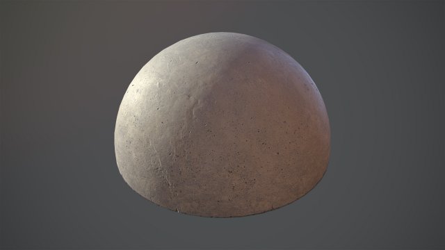 concrete hemisphere barrier pack 1 three color options low poly lods ...