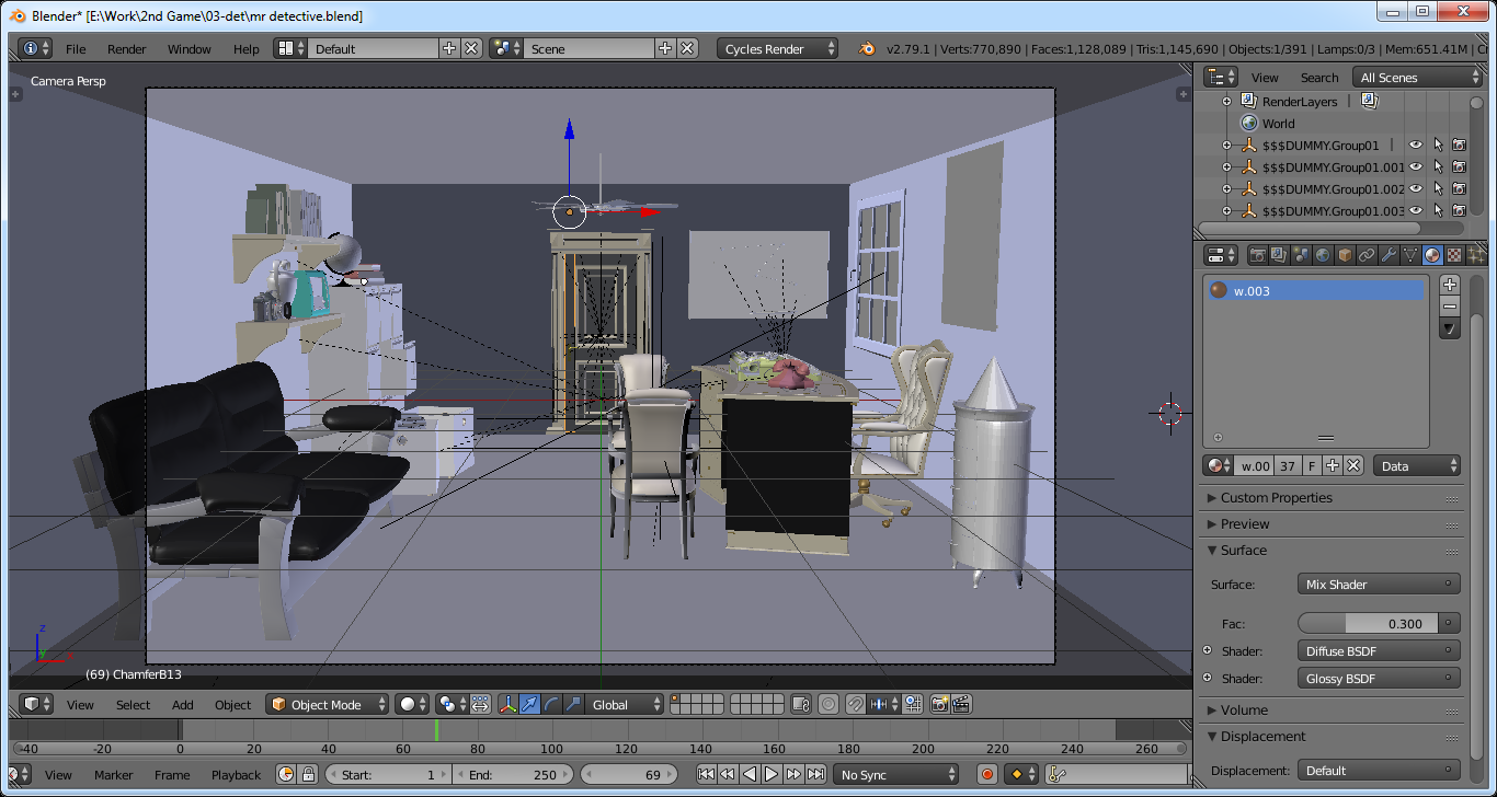 classic detective office 3D Models in Office 3DExport