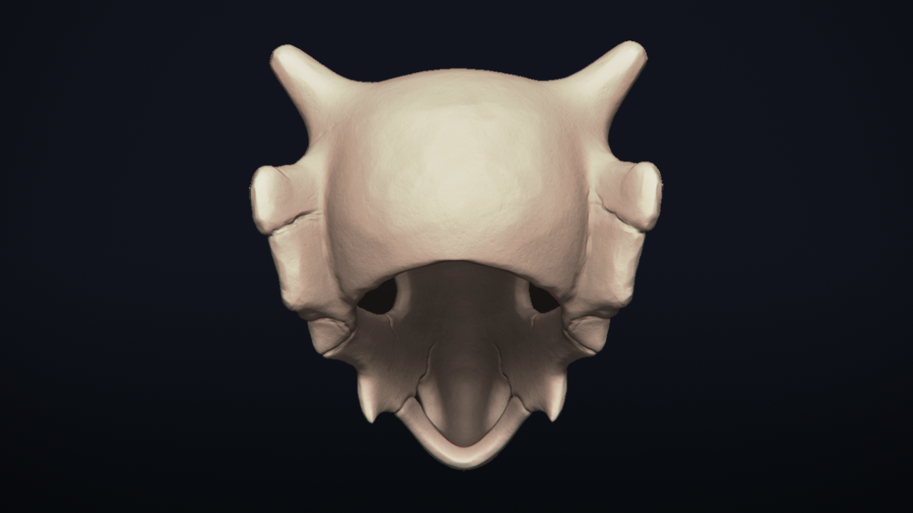 Cubone Skull - 3d printable model 3D Model in Monsters & Creatures 3DExport