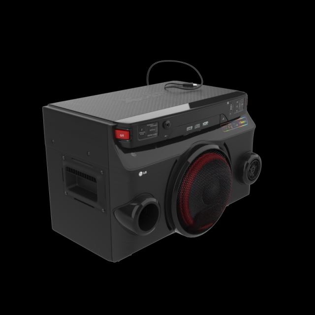 om4560 x boom portable speaker black 3D Model in Audio 3DExport