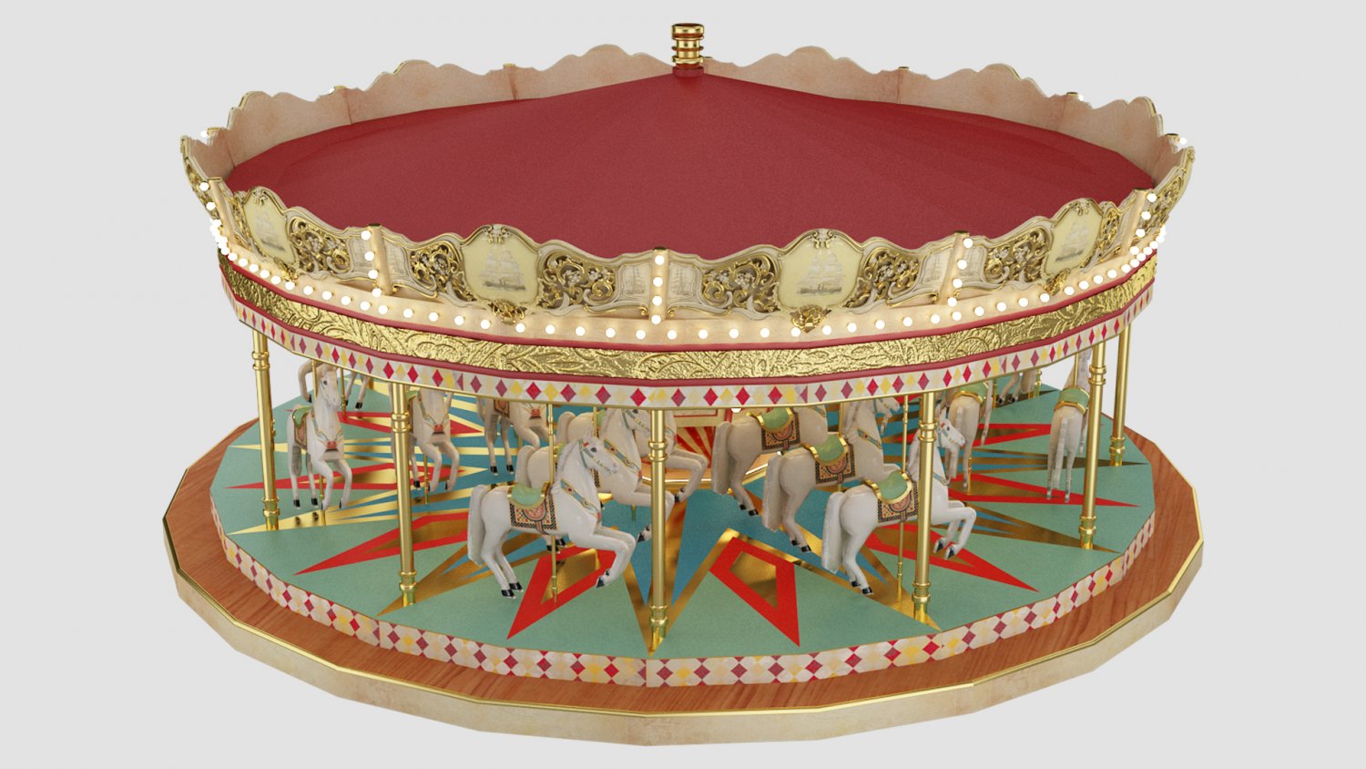carousel 3D Models in Fantasy 3DExport