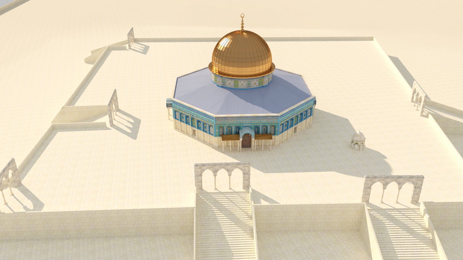 Dome of the Rock Jerusalem 3D Model in Buildings 3DExport