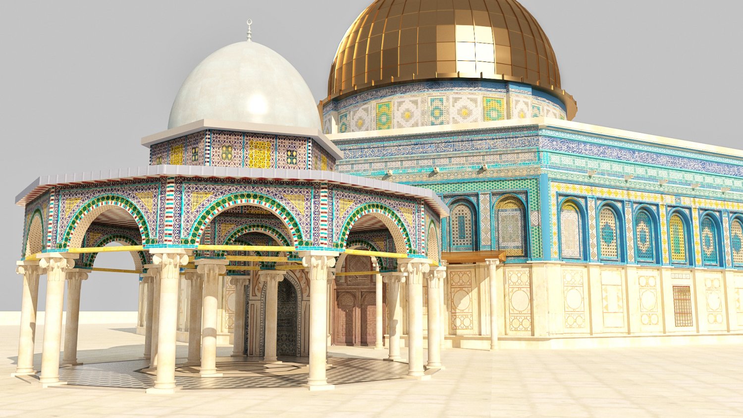 Dome of the Rock Jerusalem 3D Model in Buildings 3DExport