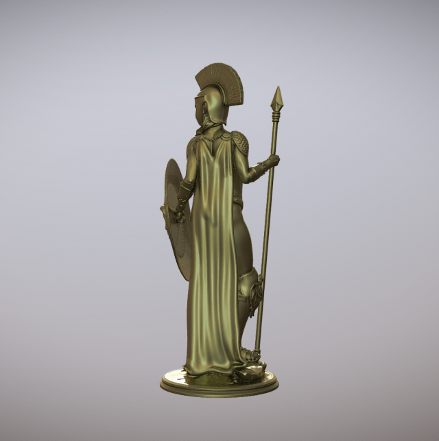 Statue of the Greek goddess Athena goddess of war Model for 3D printing ...