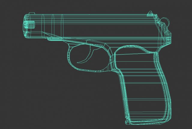 pistol Free 3D Model in Combat 3DExport