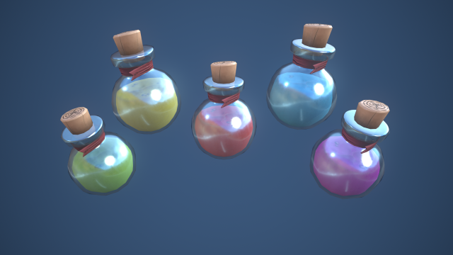 Stylized Small Alchemy Potion 3D Model in Medicines 3DExport
