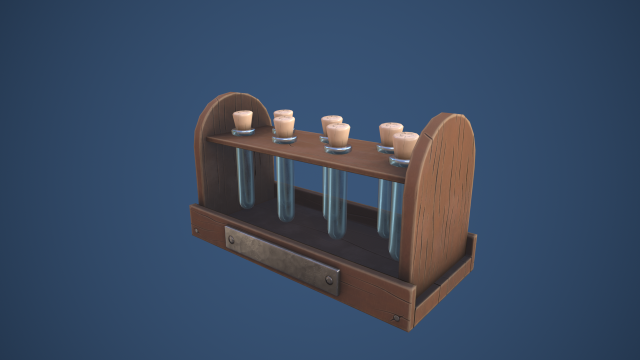 Stylized Alchemy Potion Rack 3D Model in Medical Equipment 3DExport