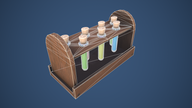 Stylized Alchemy Potion Rack 3D Model in Medical Equipment 3DExport