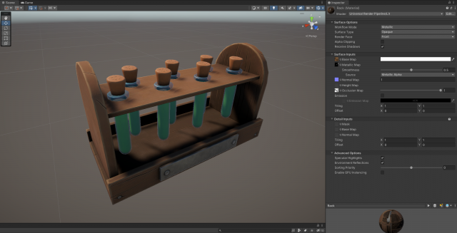 Stylized Alchemy Potion Rack 3D Model in Medical Equipment 3DExport