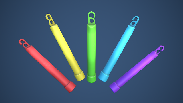 Stylized Glow Stick 3D Model in Miscellaneous 3DExport