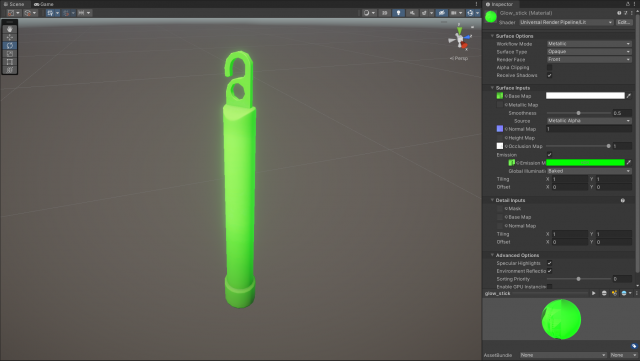 Stylized Glow Stick 3D Model in Miscellaneous 3DExport