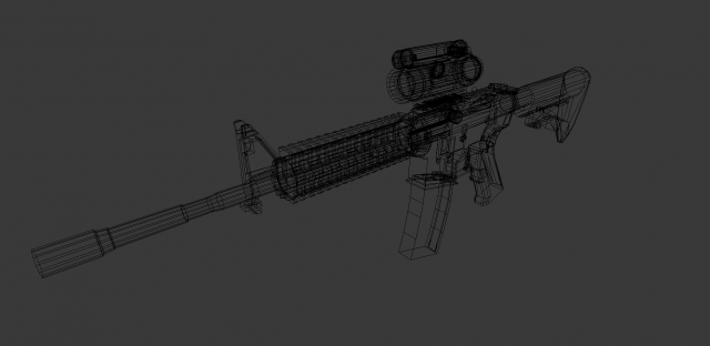 m4a1 carbine 3D Model in Artillery 3DExport