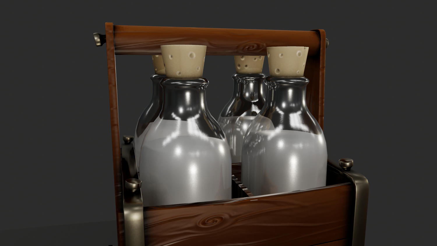 stylized milk carrier - tutorial included 3D Models in Beverage 3DExport