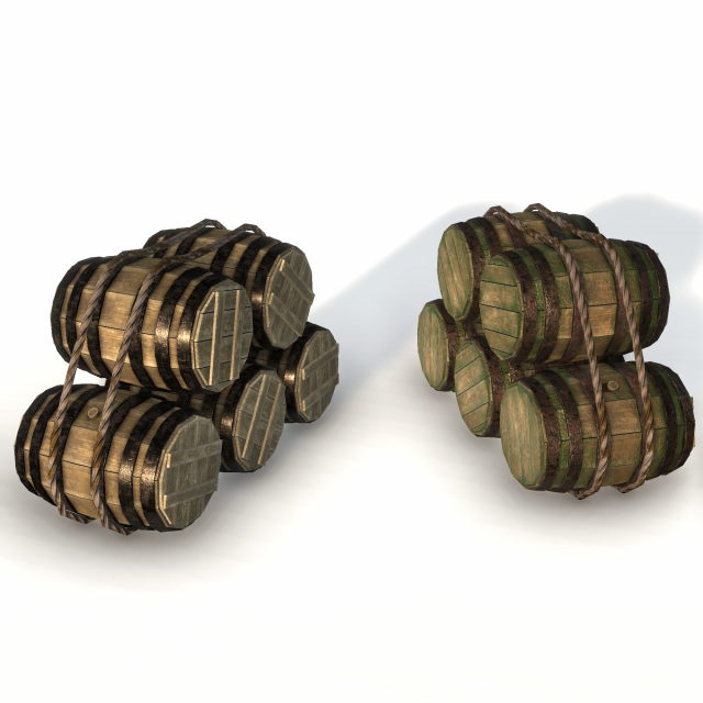 barrel stack 3D Model in Shipping Containers 3DExport