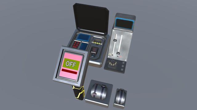 sci fi buttons levers and gears vol 2 3D Model in Fantasy Spacecraft ...