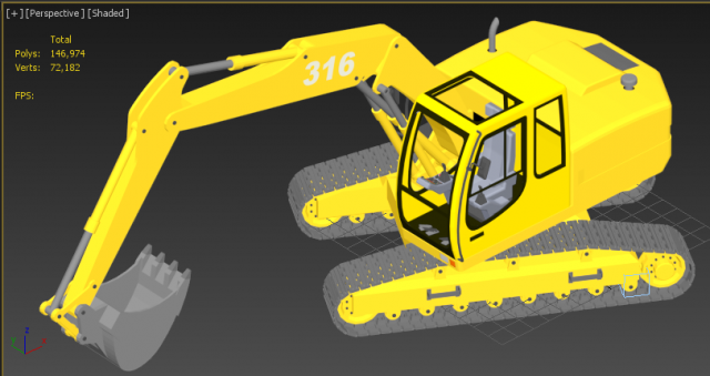 backhoe 3D Model in Heavy Equipment 3DExport