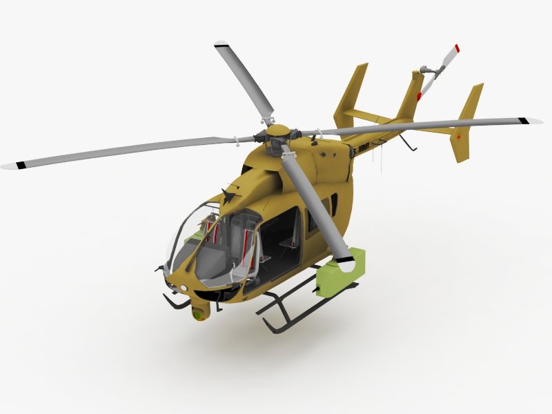 Helicopter 3D Model in Helicopter 3DExport