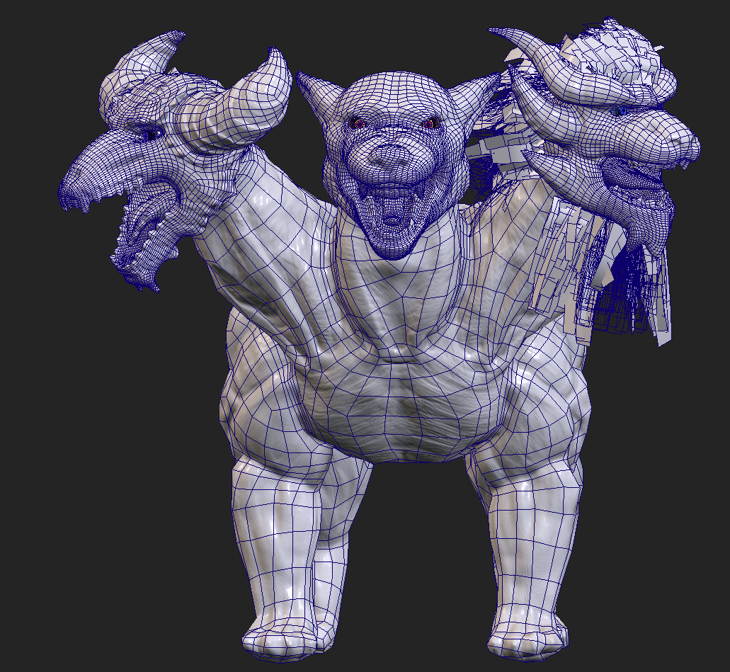 Cerberus 3D Model in Monster 3DExport