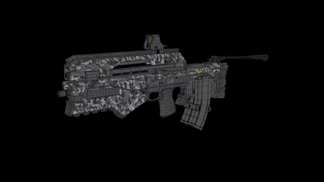 tactical assault rifle Model 3D in Tempur 3DExport