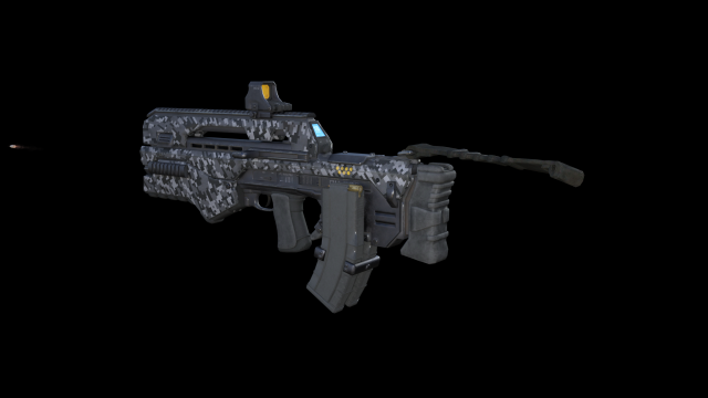 tactical assault rifle Model 3D in Tempur 3DExport