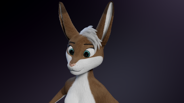 Carly Anthro Rabbit 3D Model in Wildlife 3DExport