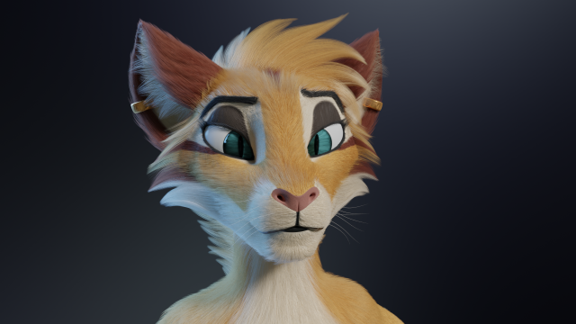 Aurora Anthro Cat 3D Model in Wildlife 3DExport