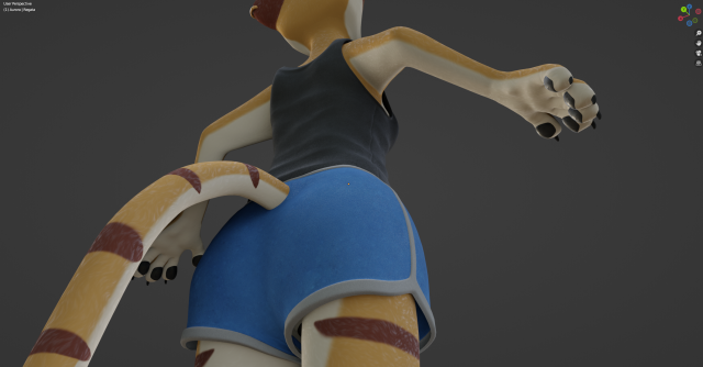 Aurora Anthro Cat 3D Model in Wildlife 3DExport