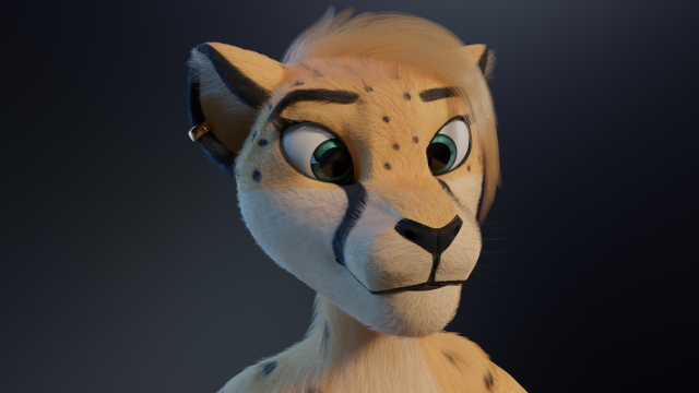 Hera Anthro Cheetah 3D Model in Wildlife 3DExport