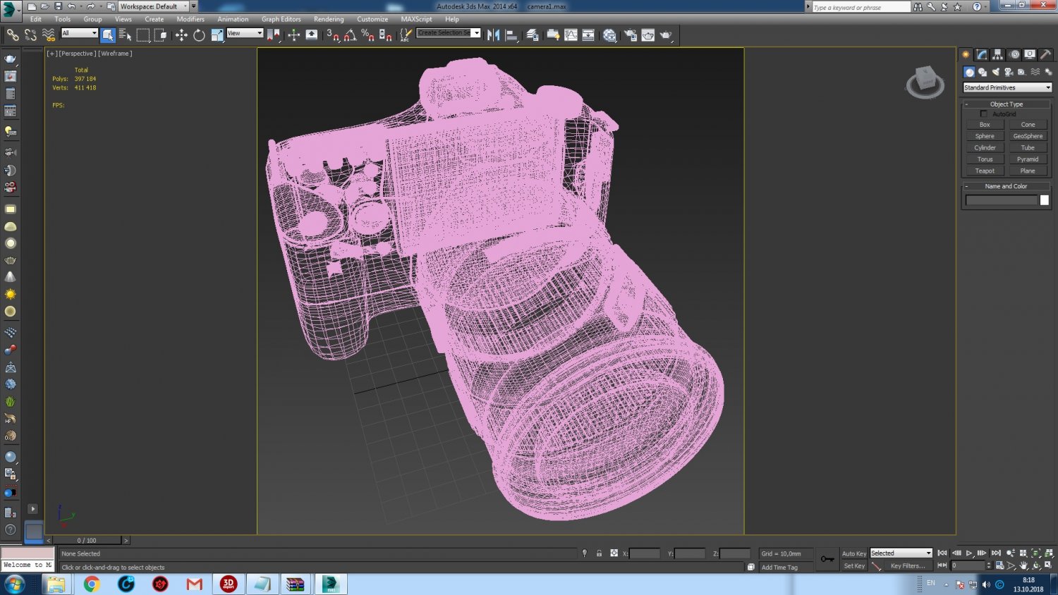 Camera 3D Model in Photo 3DExport