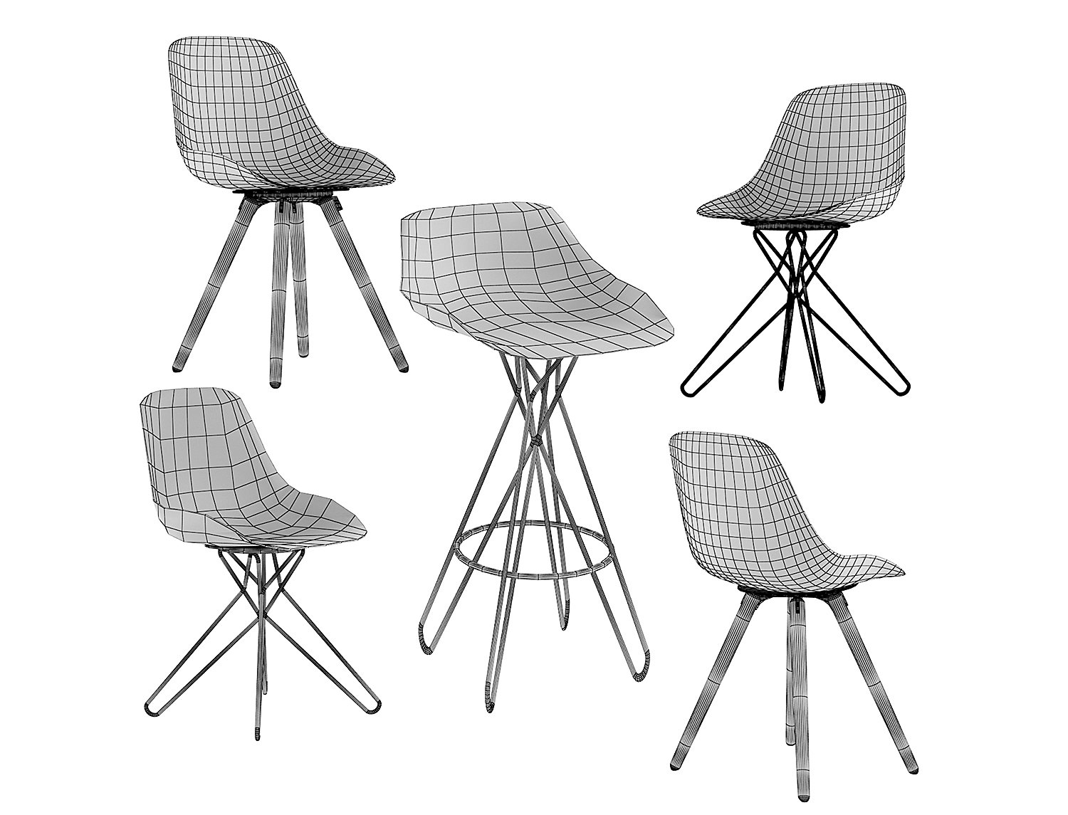 harmony chair rodrigo torres poliform bar stool Modèles 3D in Chaise 3DExport