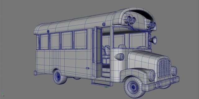 cartoon school bus 3D Model in Bus 3DExport