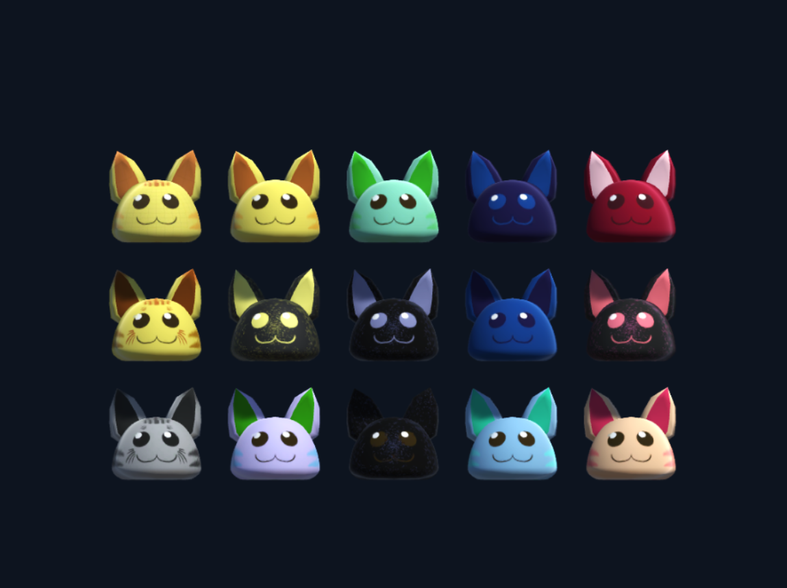 slime cat 3D Models in Fantasy 3DExport