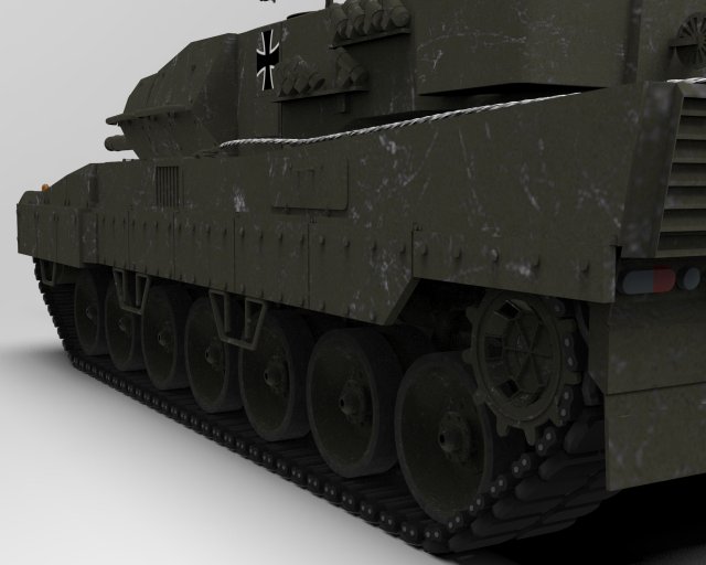 Leopard 2A6 Tank 3D Model in Tank 3DExport