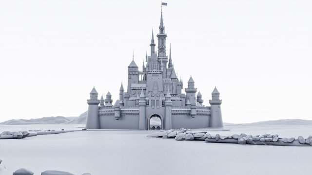 Disney castle Original Version WIP 3D Model in Buildings 3DExport