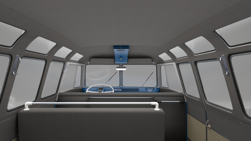 Volkswagen-T1 With full Interior 3D Model in Van and Minivan 3DExport