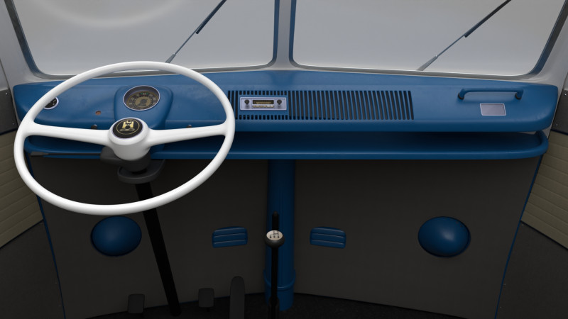 Volkswagen-T1 With full Interior 3D Model in Van and Minivan 3DExport