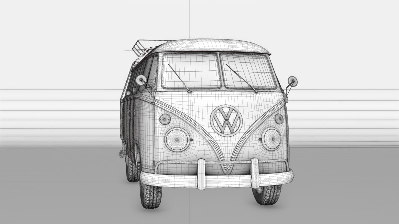 Volkswagen-T1 With full Interior 3D Model in Van and Minivan 3DExport