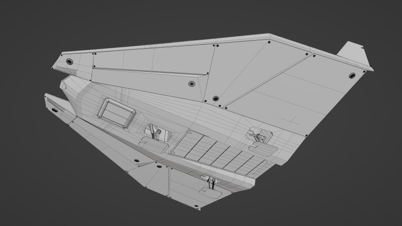 Sci-Fi Combat Spaceship 3D Model in Real Spacecraft 3DExport
