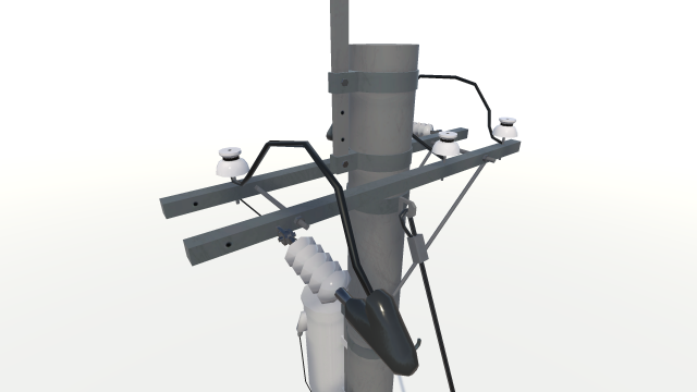 low poly telephone pole Free 3D Model in Other 3DExport