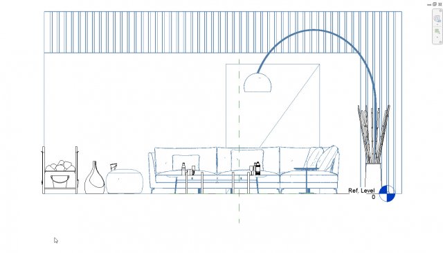 revit family setting area 3D Model in Hall 3DExport