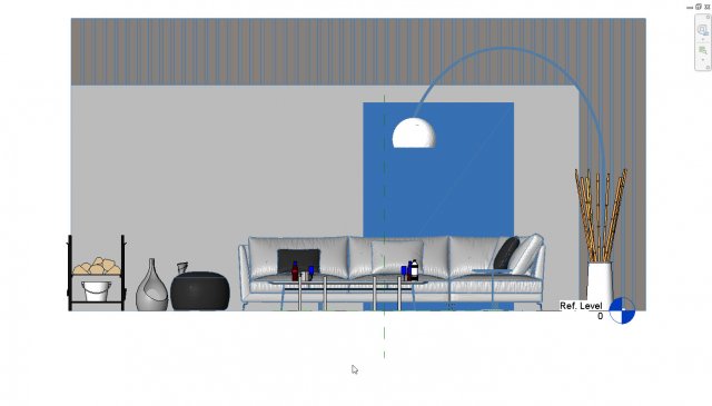 revit family setting area 3D Model in Hall 3DExport