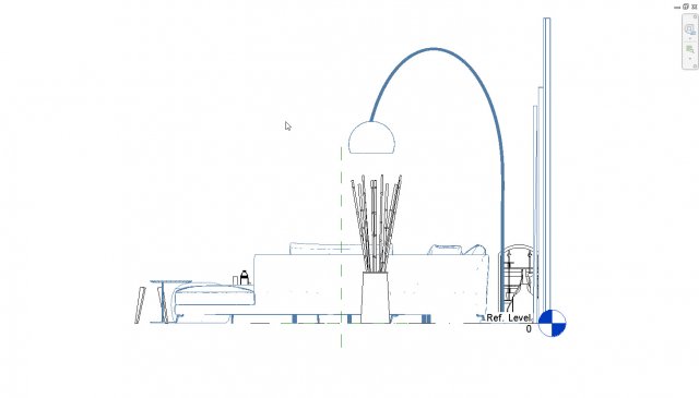 revit family setting area 3D Model in Hall 3DExport