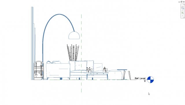 revit family setting area 3D Model in Hall 3DExport