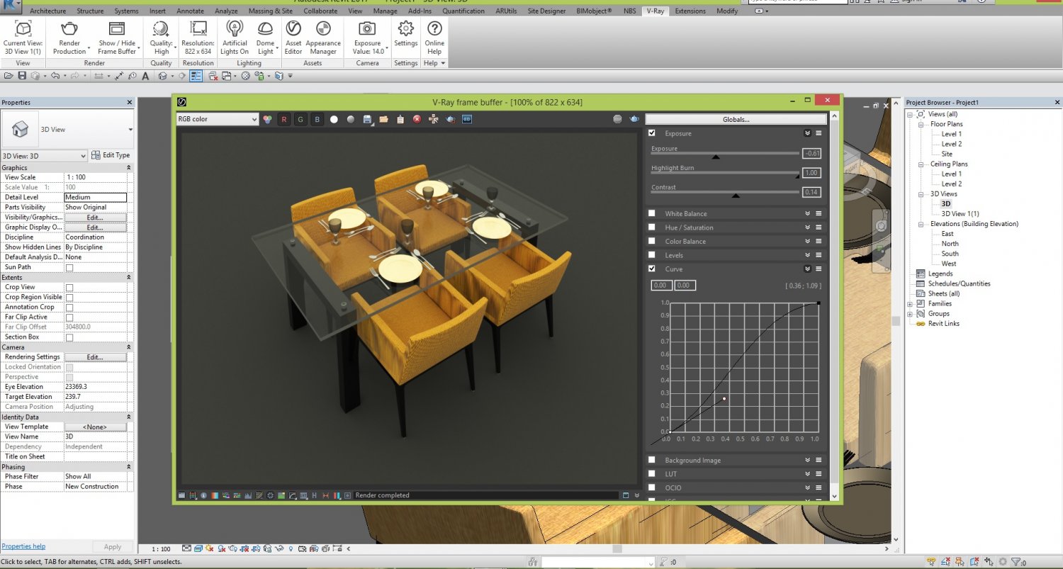 revit dinning table with chairs 3d 3D Models in Kitchen 3DExport