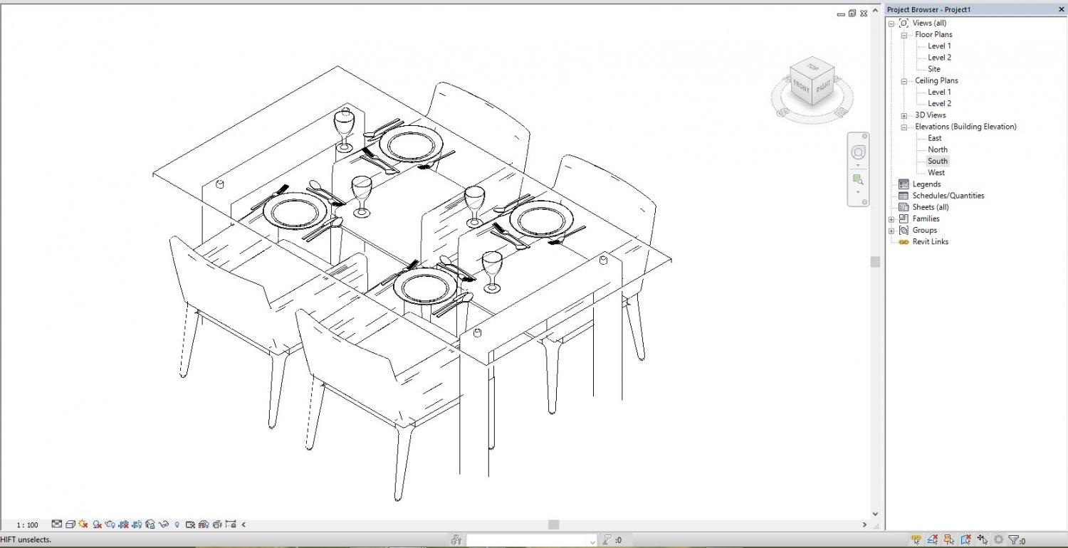 REVIT dinning table with chairs 3D 3D Model in Kitchen 3DExport