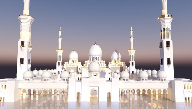 sheikh zayed mosque 3D Model in Buildings 3DExport